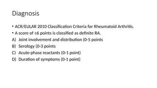 Rheumatoid Arthritis Seminar Presentation ppt | PPT