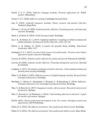 Teacher Self Assessment and self reflection | PDF
