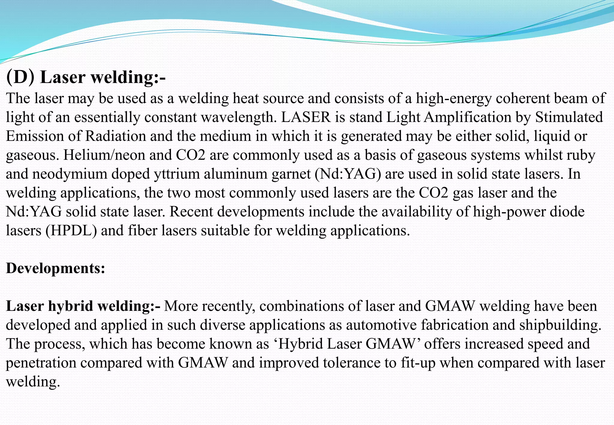 ONGOING PROGRESS IN ADVANCED WELDING PROCESSES AND MATERIALS | PPTX