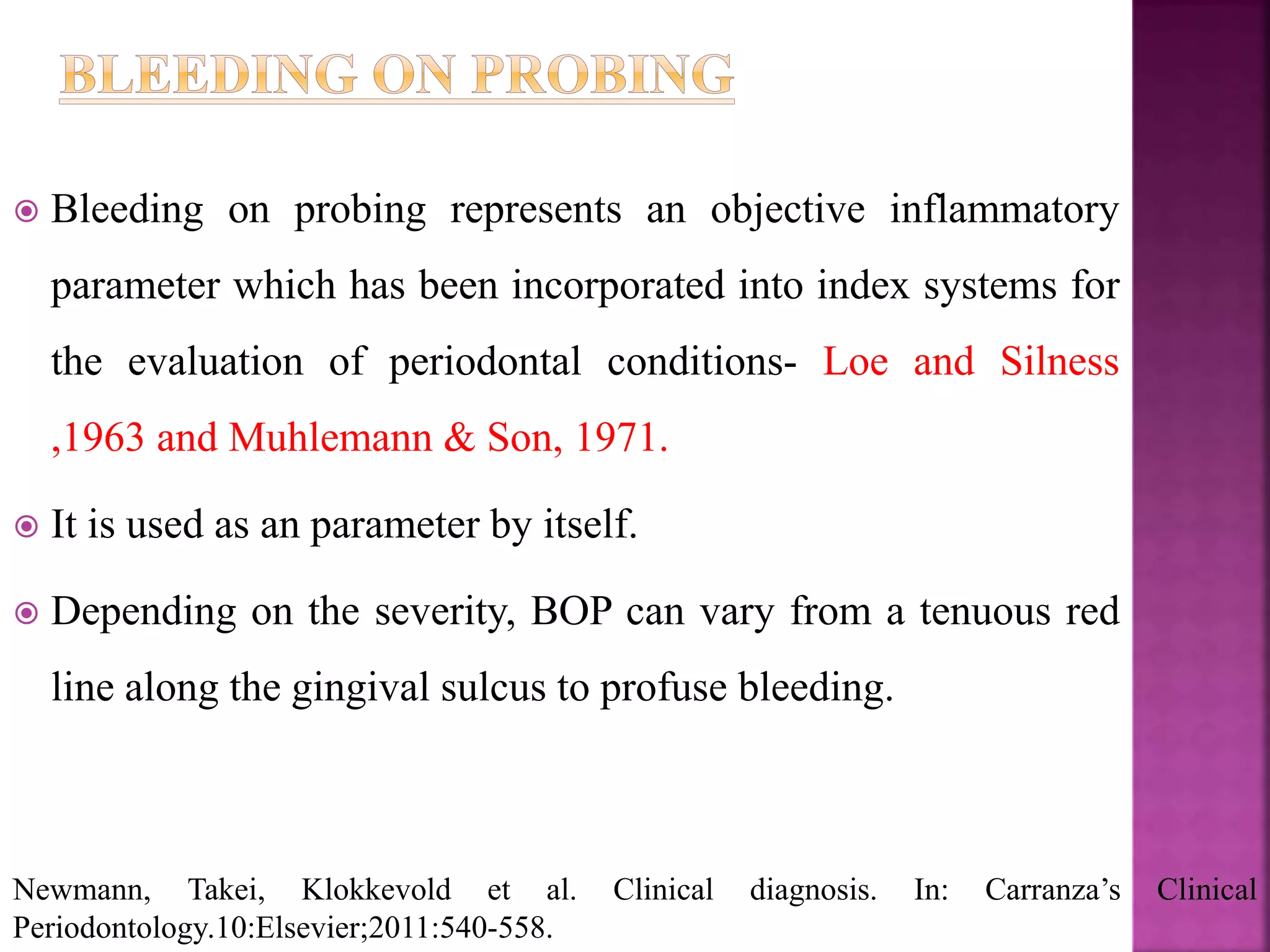 bleeding on probing | PPTX