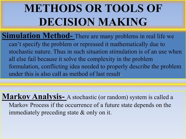DECISION MAKING PROCESS IN MANAGEMENT | PPT