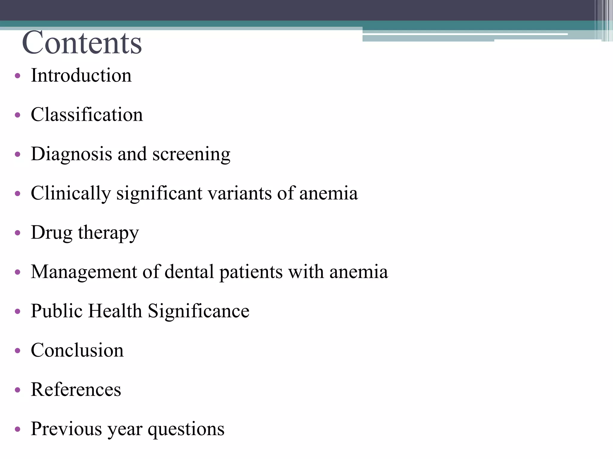 anemia- oral health | PPTX