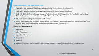 FOOD ADDITIVES pptx | PPTX