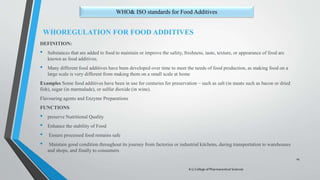 FOOD ADDITIVES pptx | PPTX