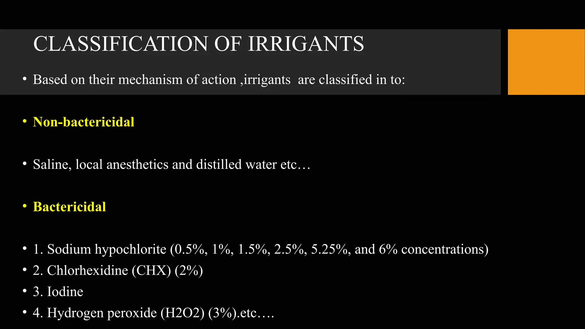 Conventional root canal irrigants used in endodontics | PPT