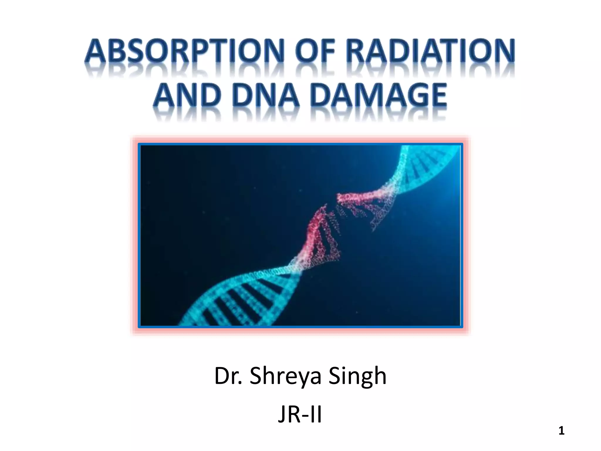 Seminar - Absorption of Radiation and DNA Damage.pptx