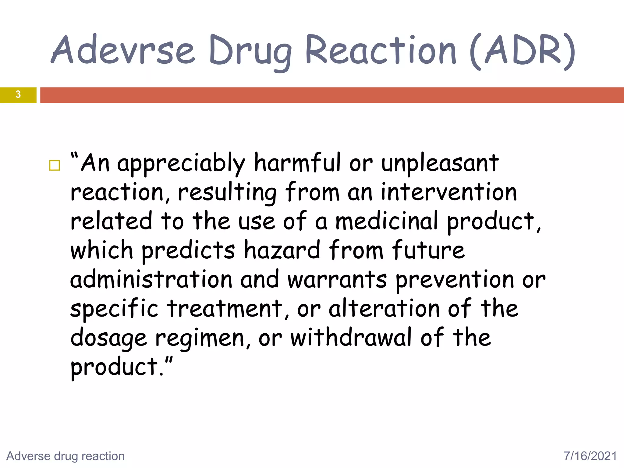 Seminar adverse drug reaction | PPTX