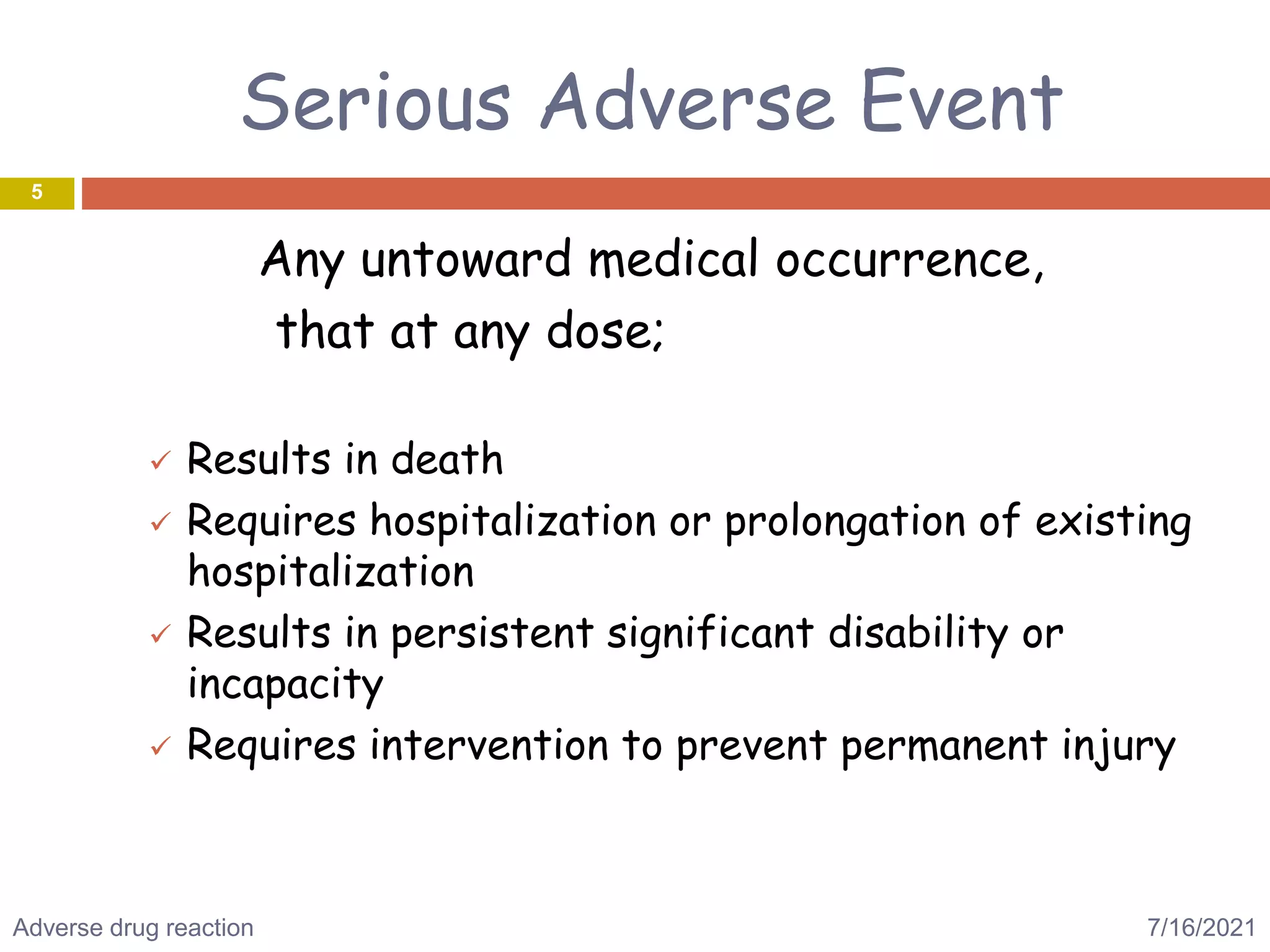Seminar adverse drug reaction | PPTX