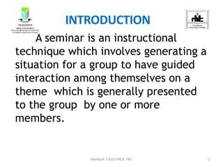 Seminar anand ync | PPT