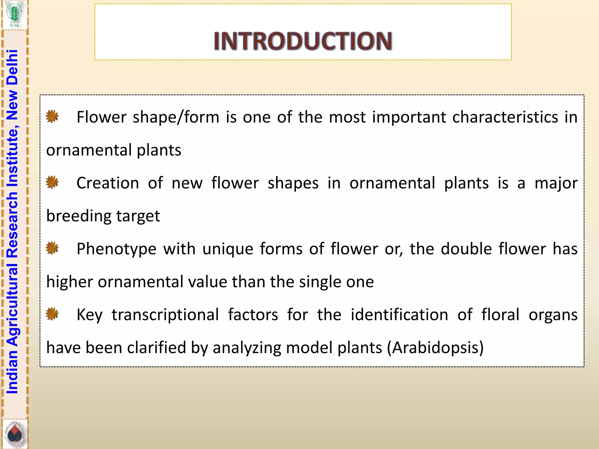 Breeding for Different Flower Forms in Ornamental Crops | PPTX