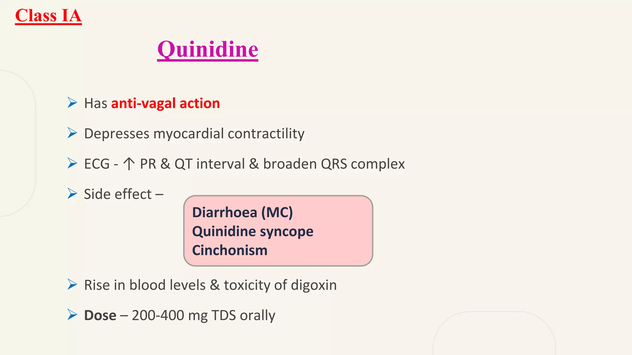 Pharmacotherapy of Cardiac arrhythmias | PPTX