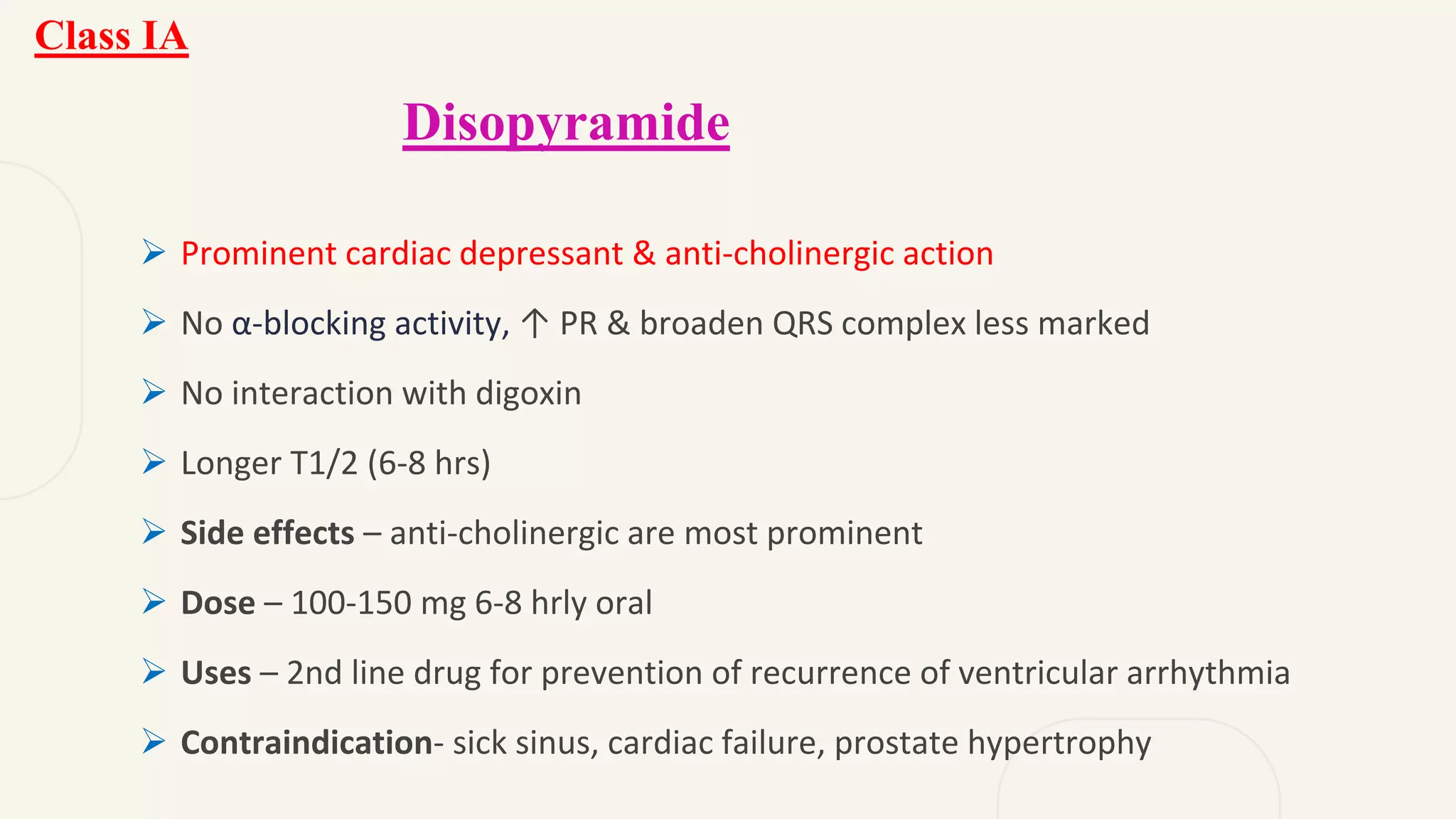 Pharmacotherapy of Cardiac arrhythmias | PPTX