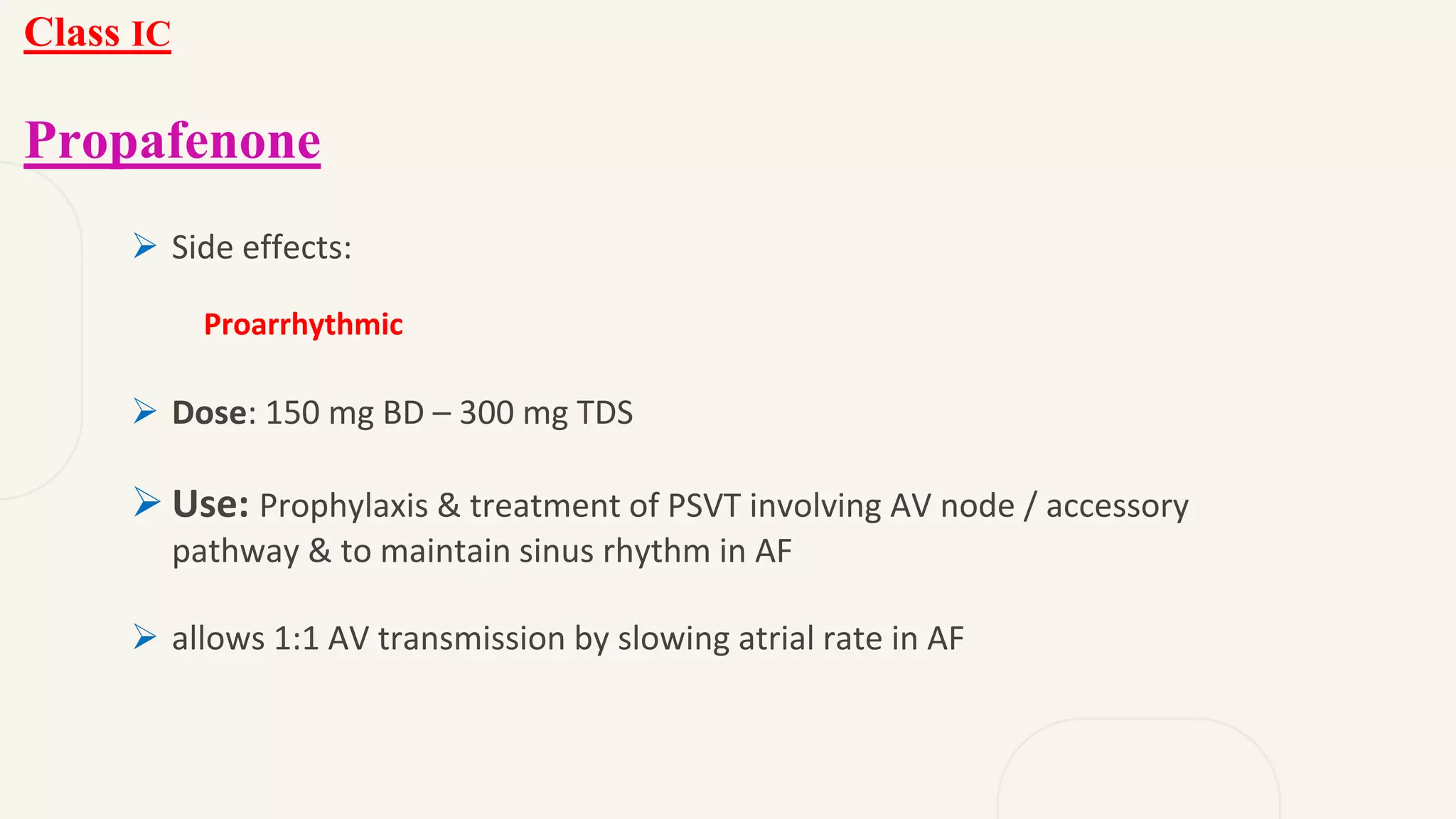 Pharmacotherapy of Cardiac arrhythmias | PPTX