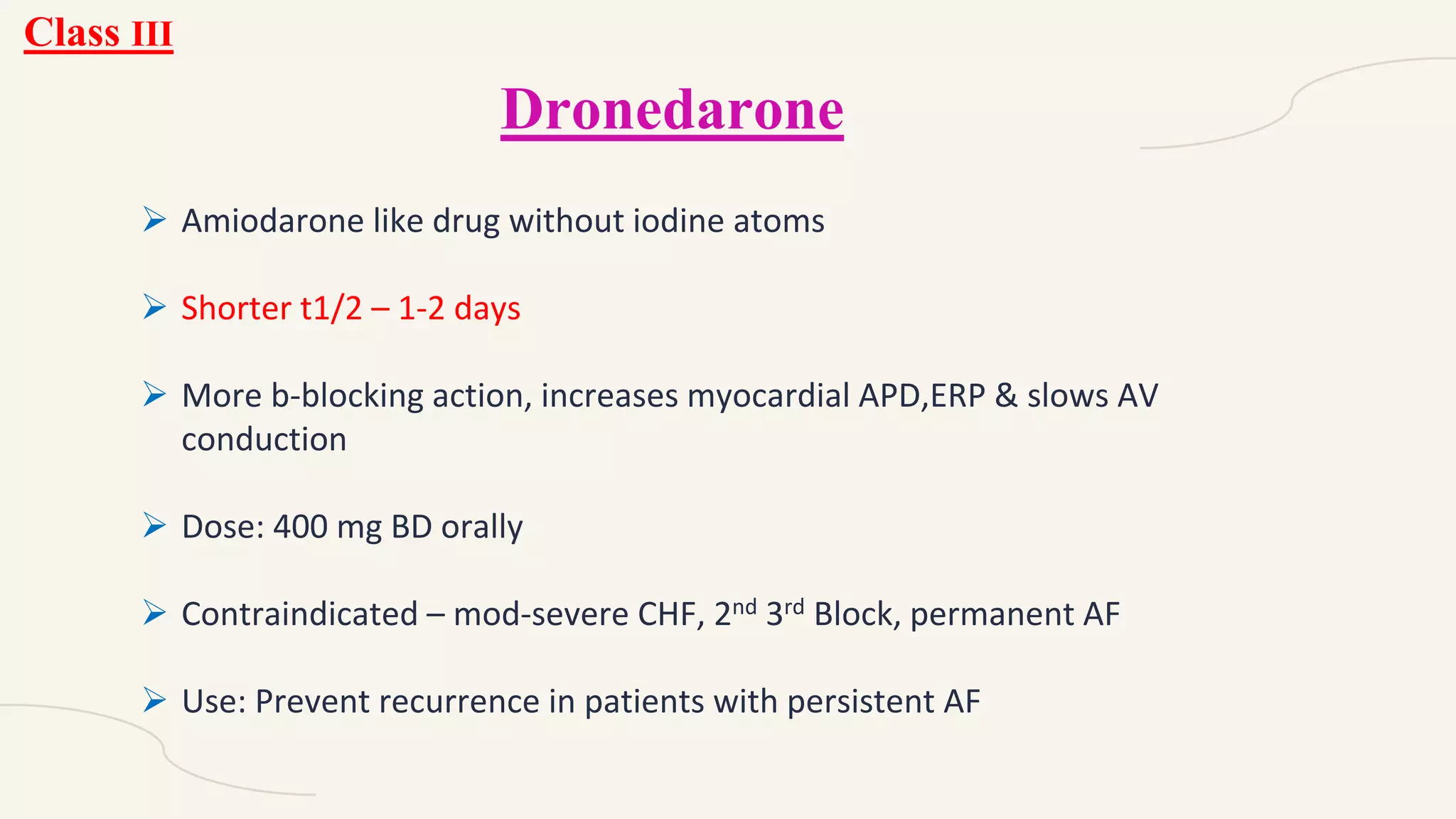 Pharmacotherapy of Cardiac arrhythmias | PPTX