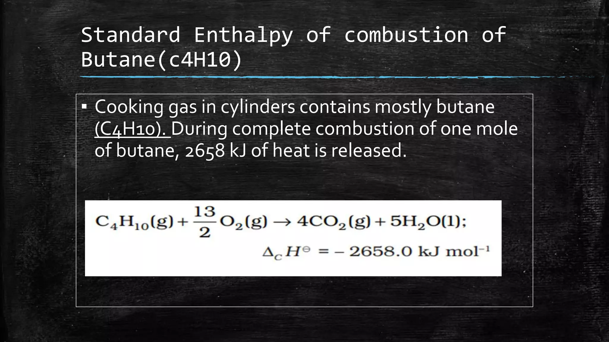Chemistry Standard Enthalpy of Combustion notes | PPTX