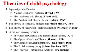 seminar- child psychology and its theories | PPTX