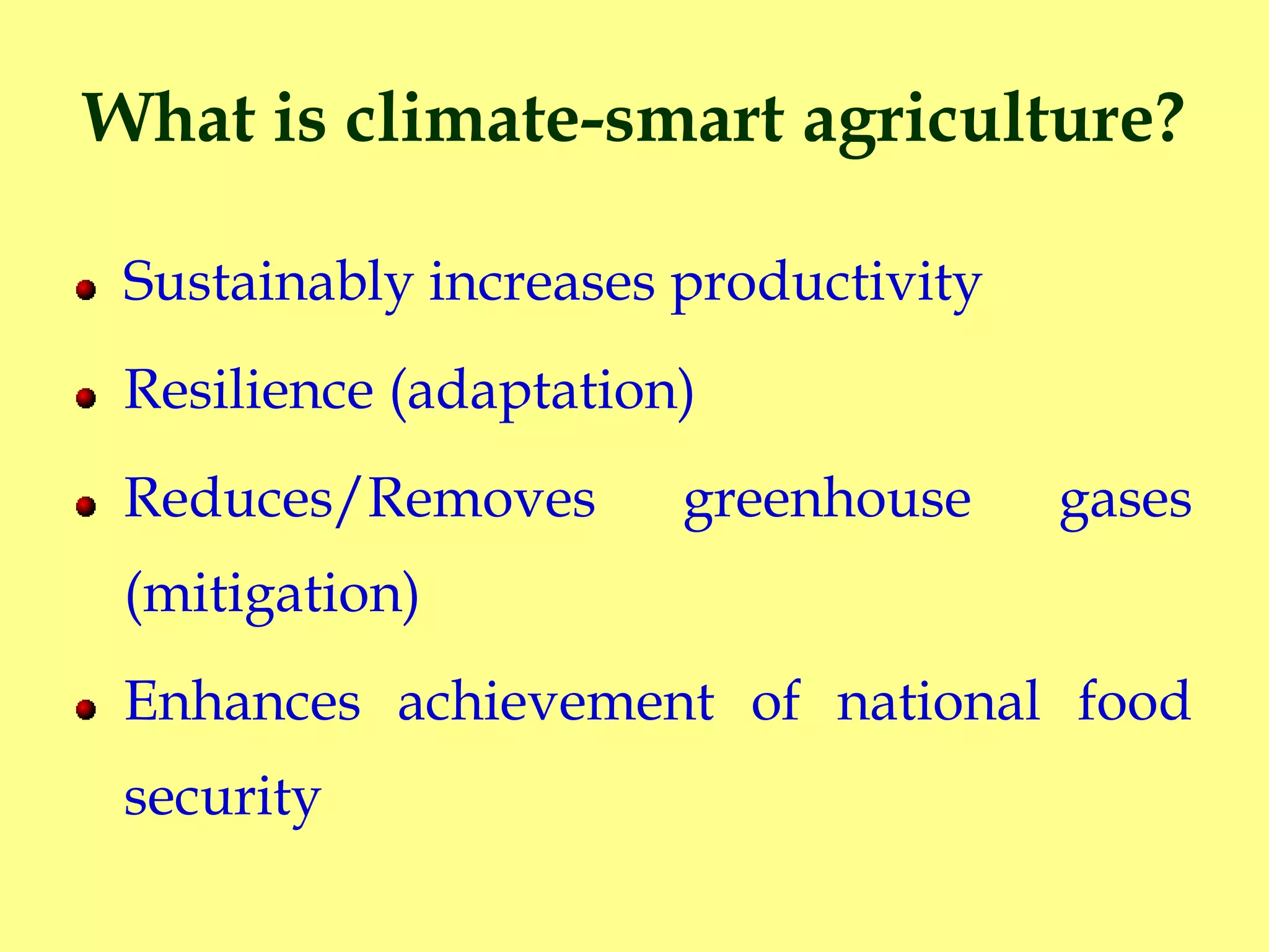 Climate Smart Agriculture | PPTX
