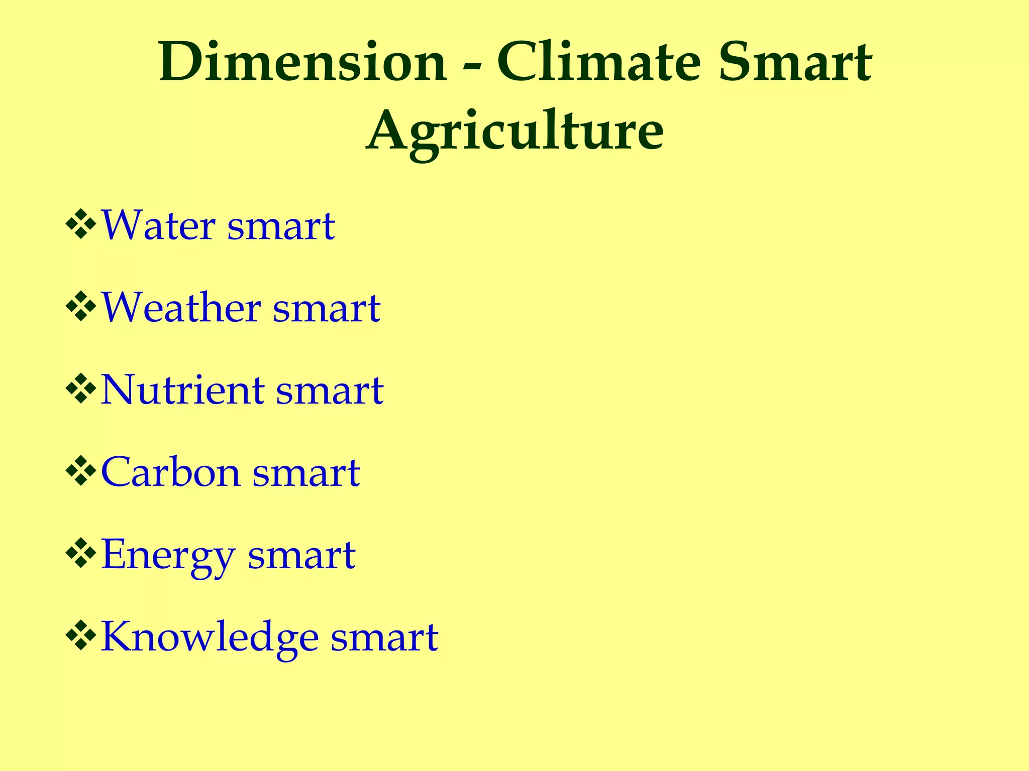 Climate Smart Agriculture Ppt