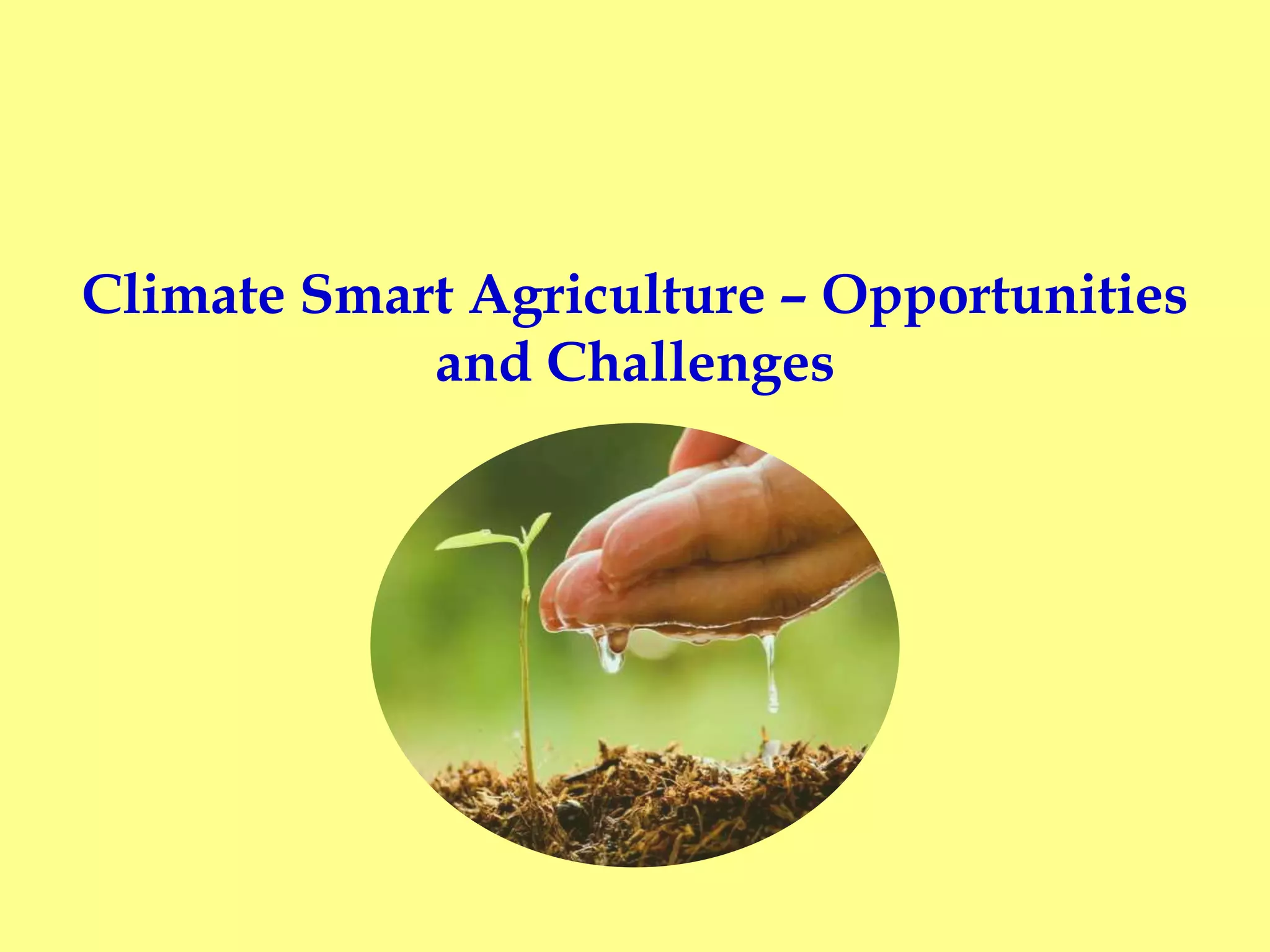 Climate Smart Agriculture | PPTX