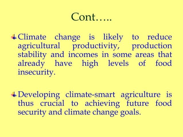 Climate Smart Agriculture | PPTX | Agriculture | Industries