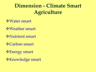 Climate Smart Agriculture | PPTX
