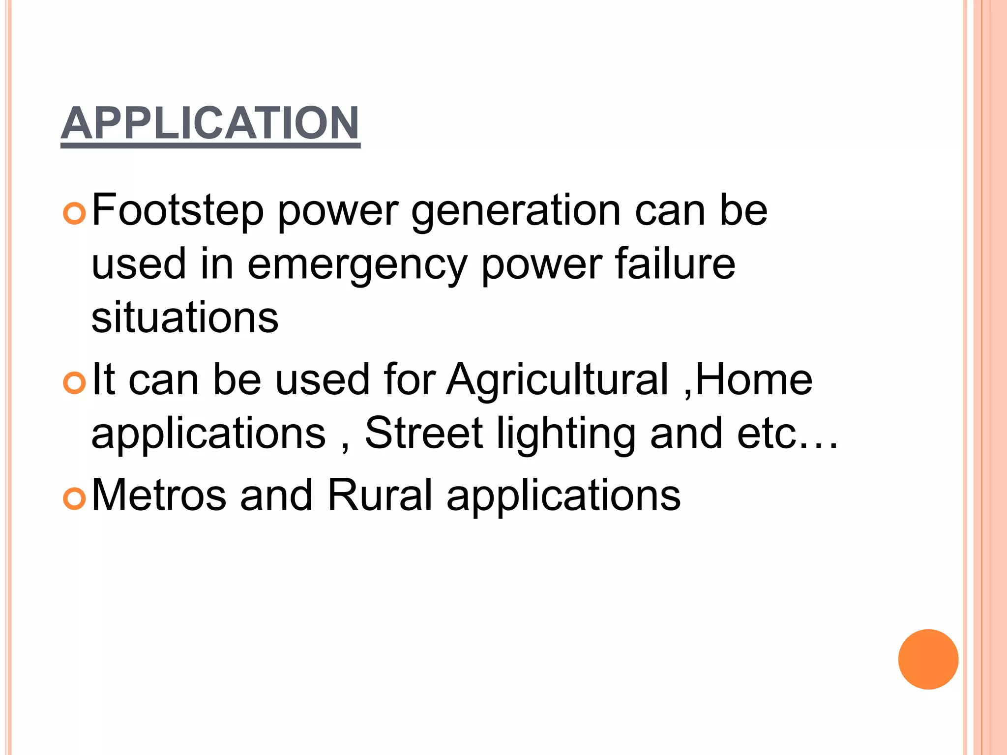 FOOT STEP POWER GENERATION | PPTX