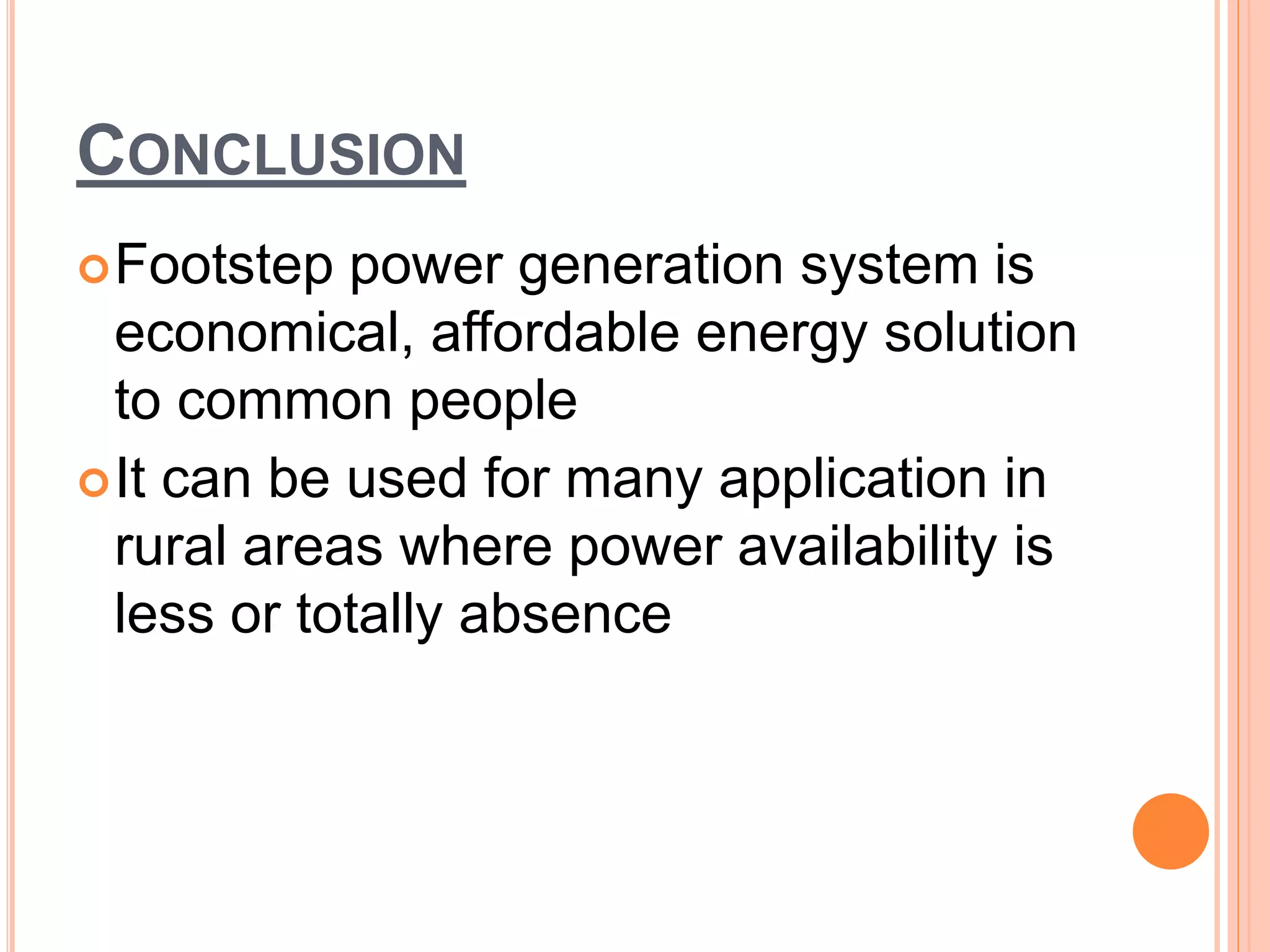 FOOT STEP POWER GENERATION | PPTX