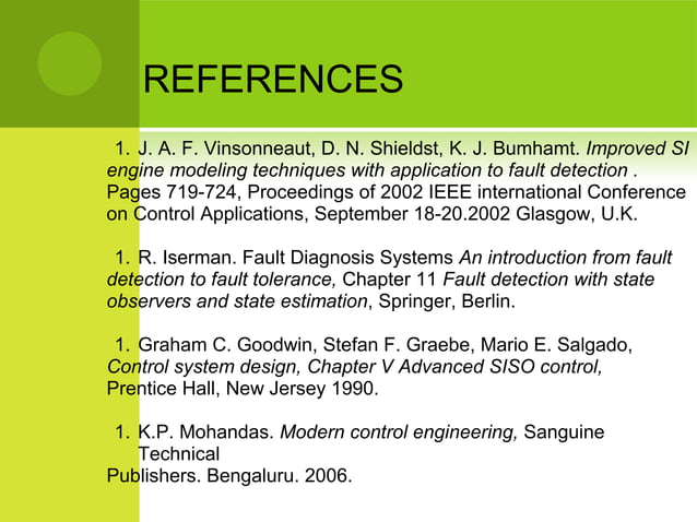 FAULT DETECTION AND FAULT DIAGNOSIS | PPT | Physics | Science