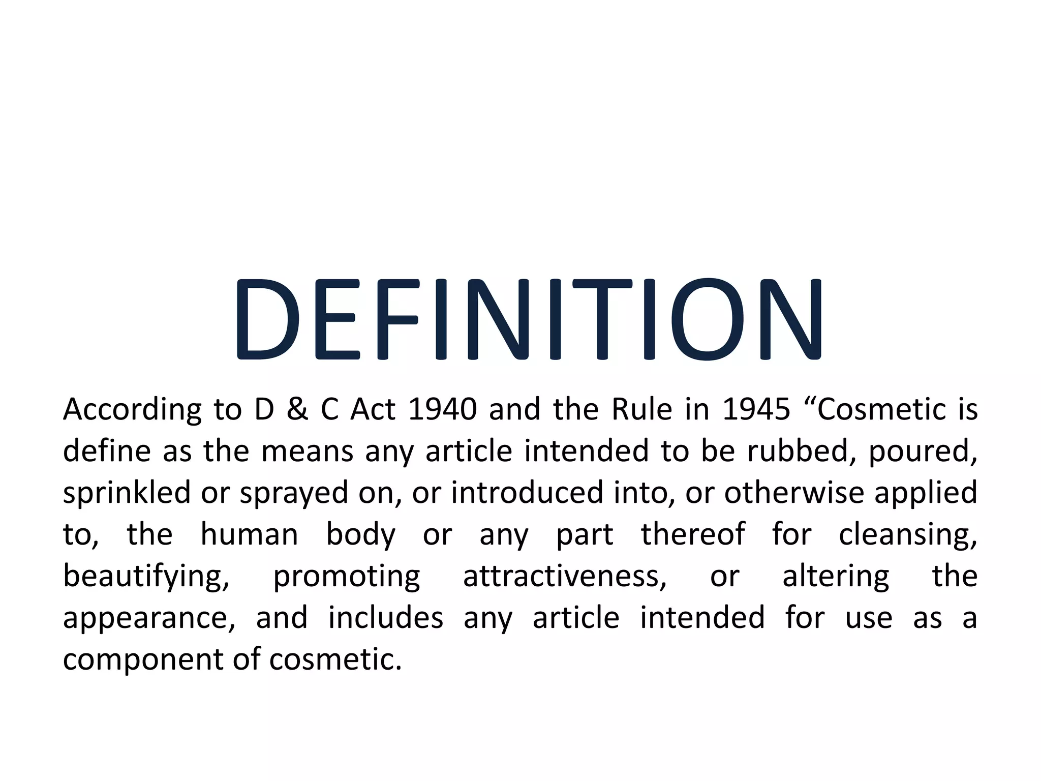 Cosmetics Regulatory | PPTX