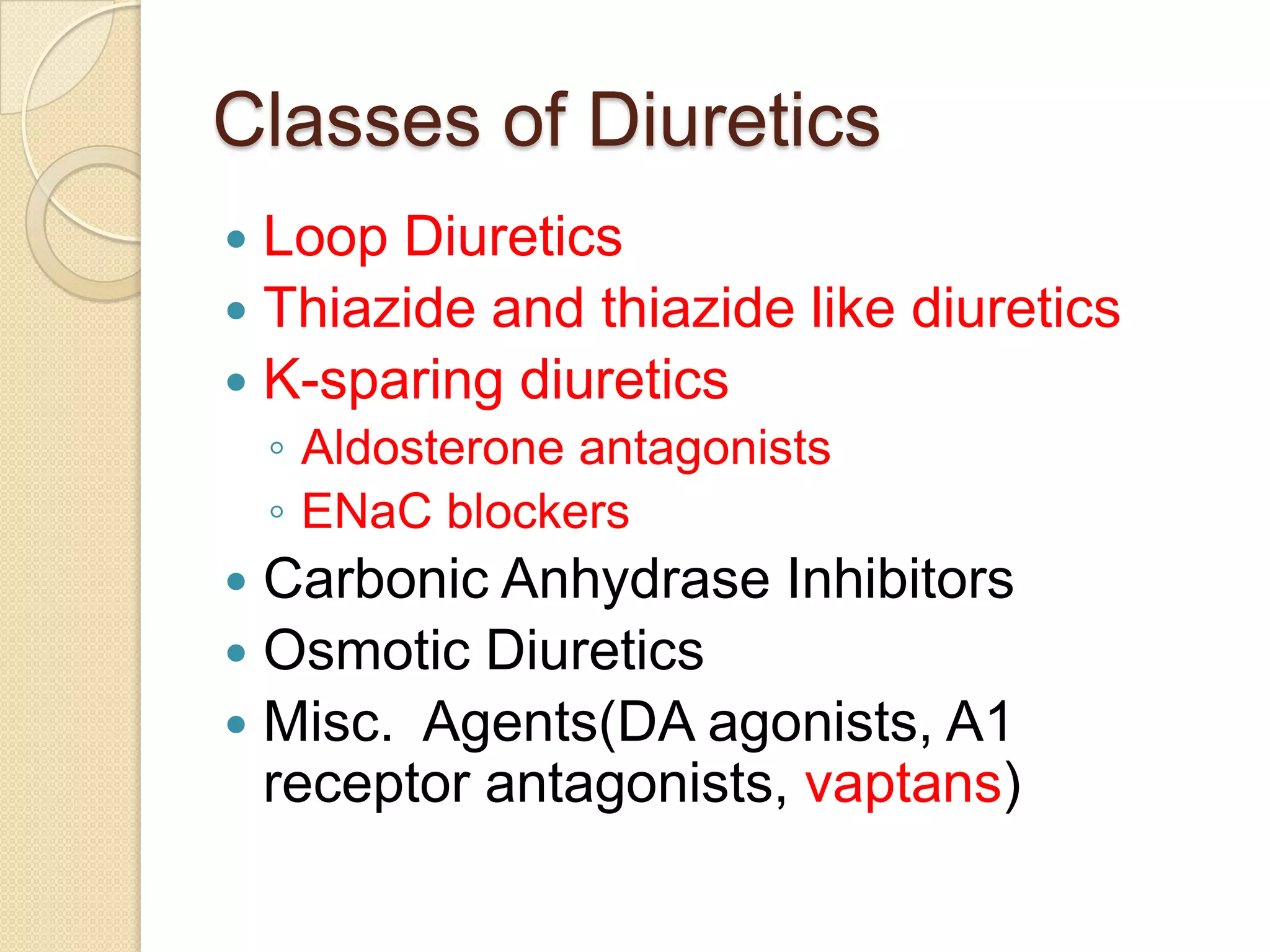 Diuretics in CKD | PPTX