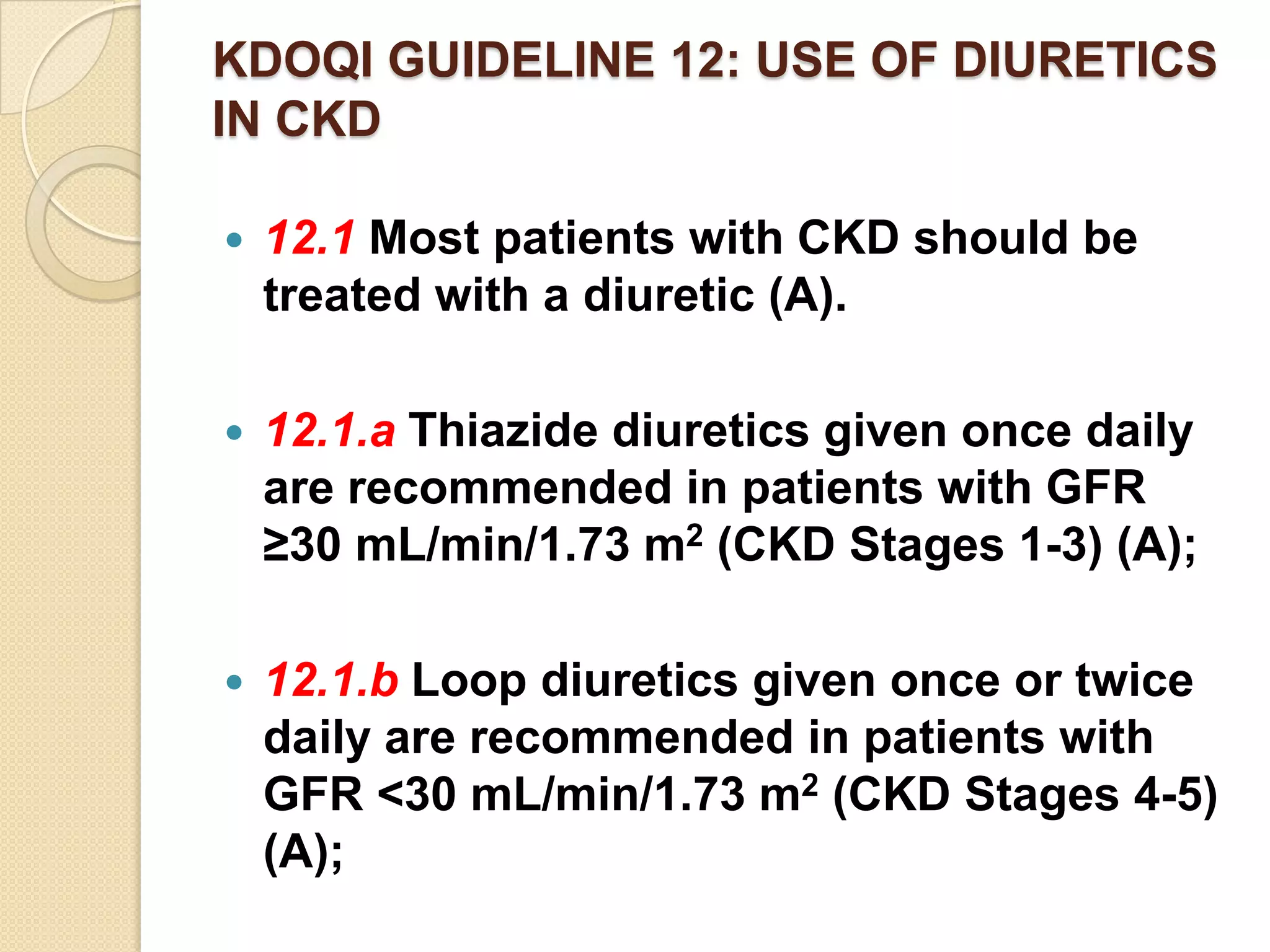 Diuretics in CKD | PPTX