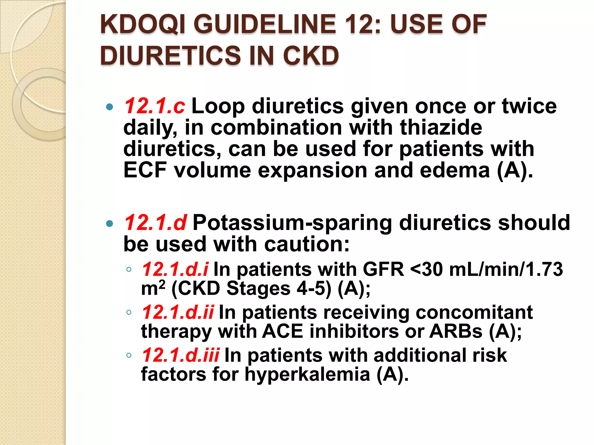 Diuretics in CKD | PPTX