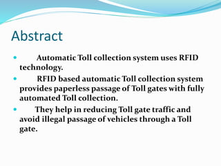 Electronic Toll Collection System | PPTX