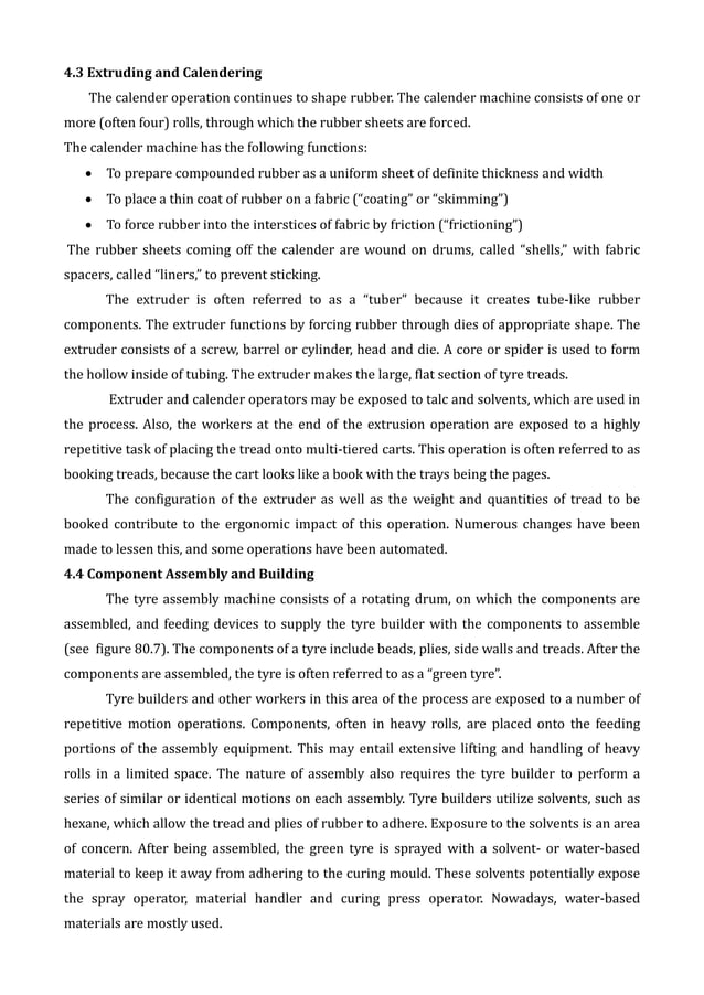 Manufacturing Processes - Tyre | PDF | Geology | Science