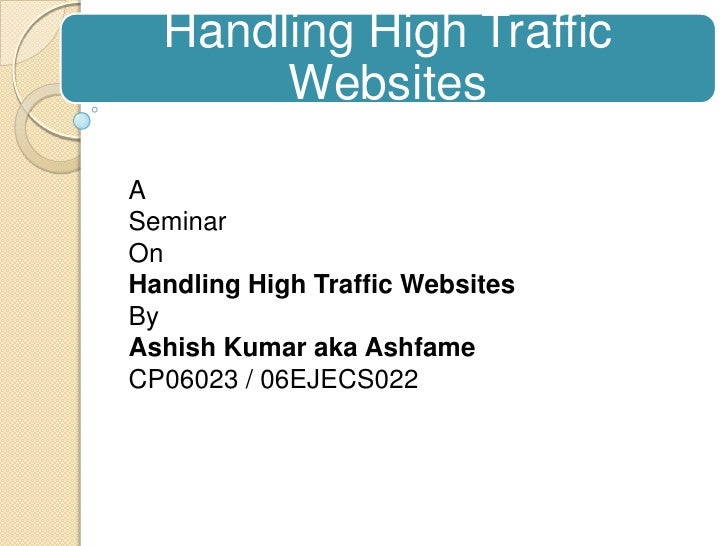 Handling web servers of high traffic sites