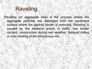Seminar Presentation "Pavements failures and their maintenance" | PPTX