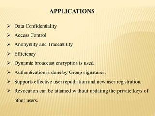 Secure data sharing for dynamic groups in multi-owner using cloud | PPT