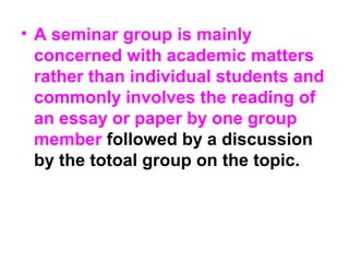 Seminar Method of Teaching | PPT