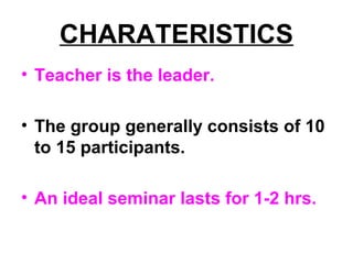 Seminar Method of Teaching | PPT
