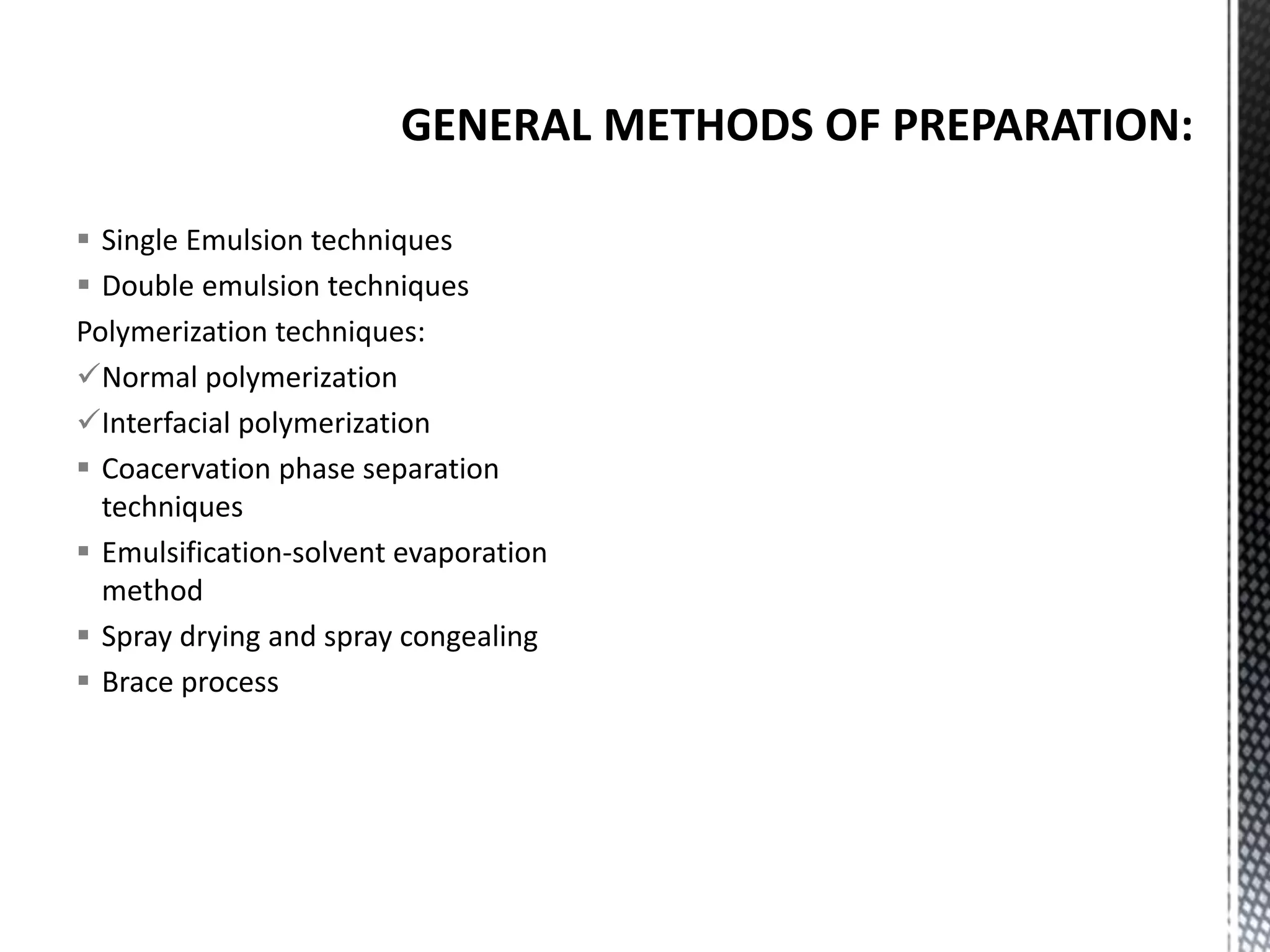 MICROCAPSULE/ MICROSPHERES:- TYPES, PREPARATION & EVALUATION | PPTX