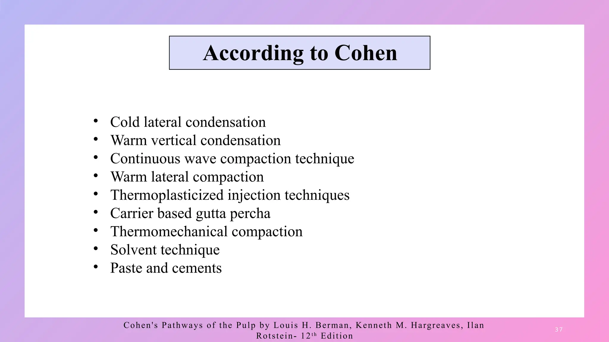 Seminar - Obturation techniques (2).pptx