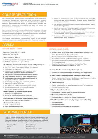 Computer System Validation – Reduce Costs and Avoid 483s | PDF