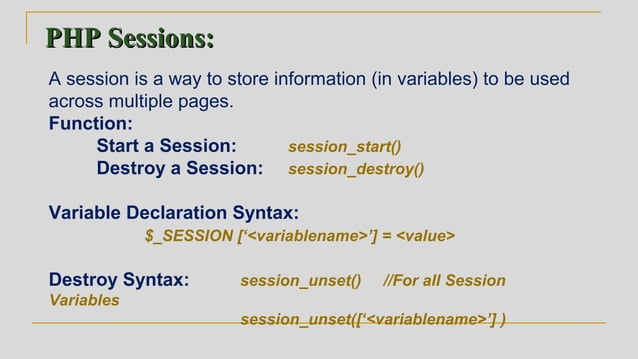 Overview of PHP and MYSQL | PPT