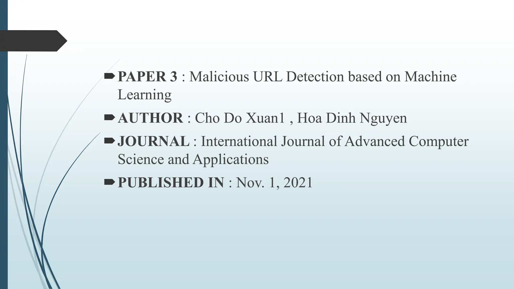 PHISHING URL DETECTION AND MALICIOUS LINK | PPTX