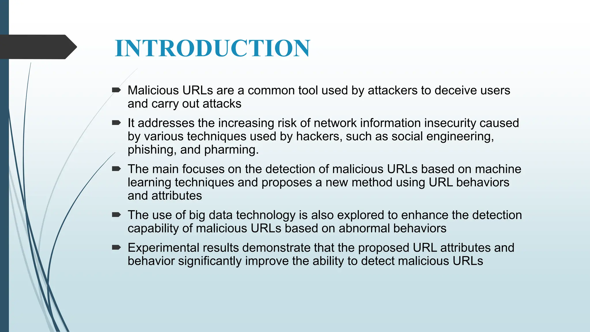 PHISHING URL DETECTION AND MALICIOUS LINK | PPTX