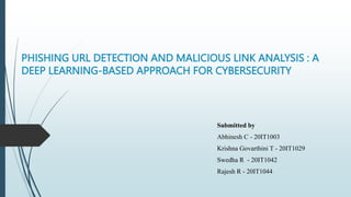 PHISHING URL DETECTION AND MALICIOUS LINK | PPTX