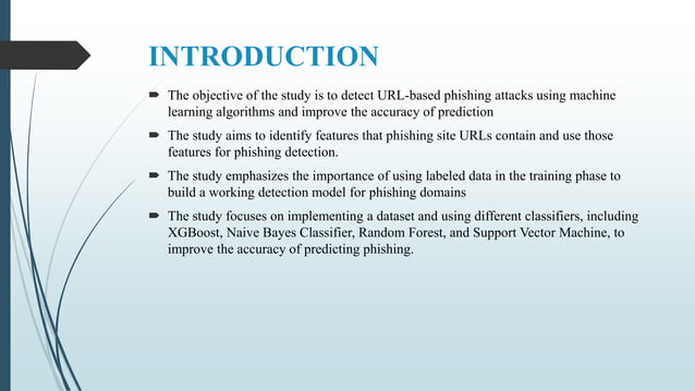 PHISHING URL DETECTION AND MALICIOUS LINK | PPTX