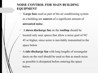 noise control in buildings, description about sound and noise control ...