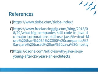 current innovations in the most critical programming language: java | PPT