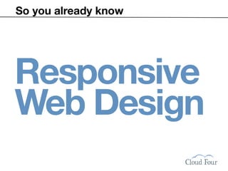 Mobile First Responsive Web Design | PPT | Free Download